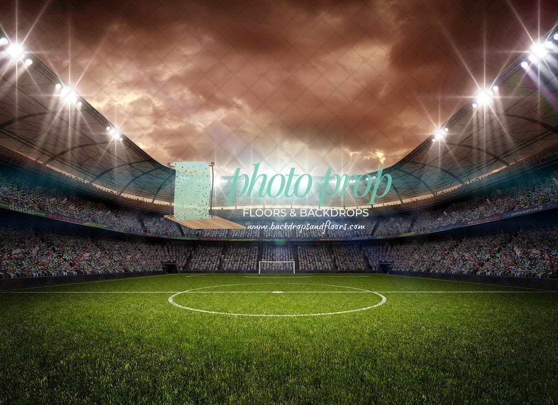Soccer Stadium Photography Backdrop Goal Futbol Stadium - Etsy