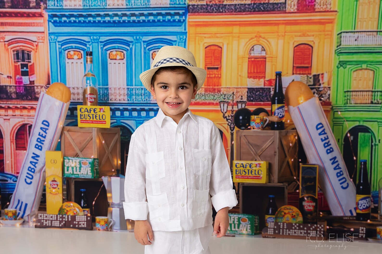 Old Havana Cuba Photography Backdrop Cuban Street Scene Food and Bread ...