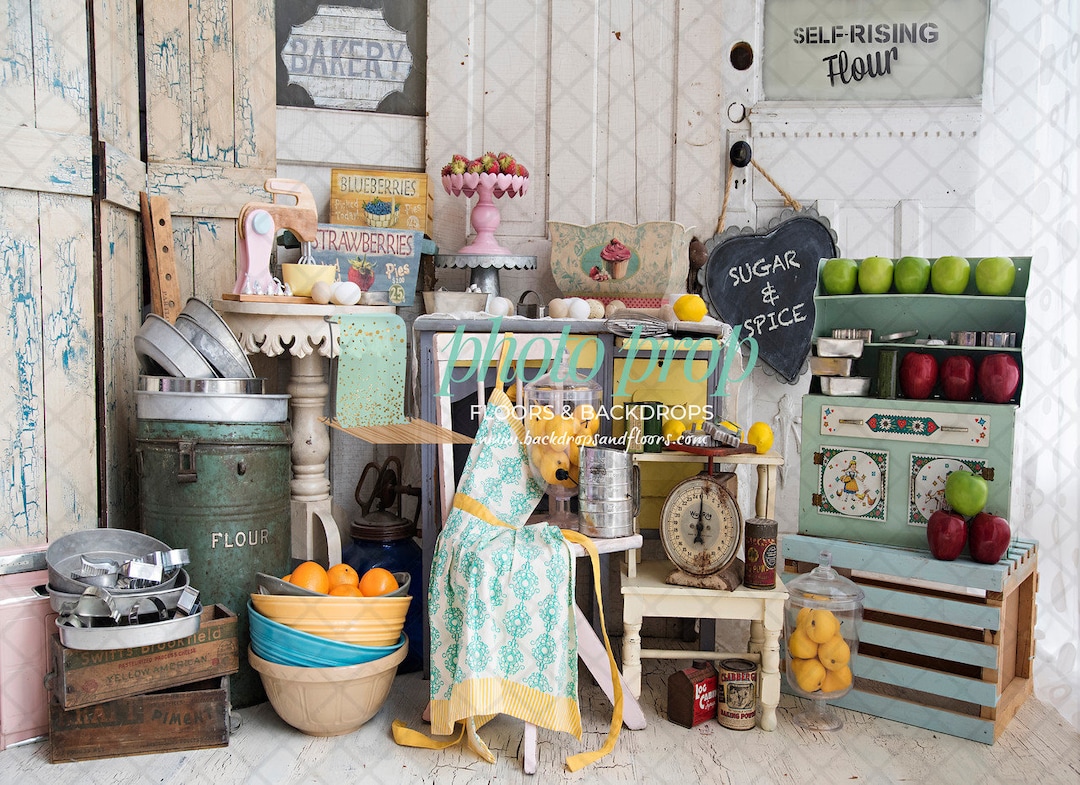 Kitchen Photography Backdrop Baking, Cooking, Pastries, Desserts, Pies ...