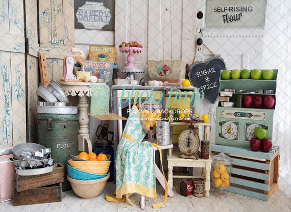 Kitchen Photography Backdrop Baking Cooking Pastries | Etsy