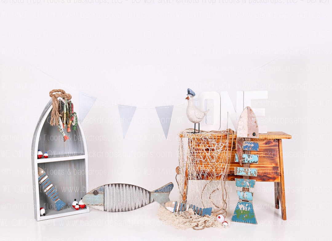 Boating & Lake Photography Backdrop - Fish, Nautical, Beach, Boats ...