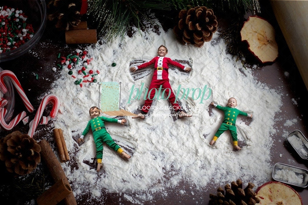 Christmas Flour Angels DIGITAL BACKDROP - Kitchen, Baking, Baker Cookie ...