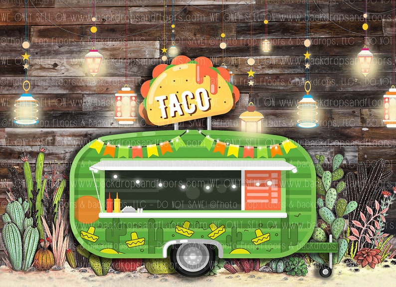 Taco Truck Taco Smash Photography Backdrop Food Truck - Etsy España