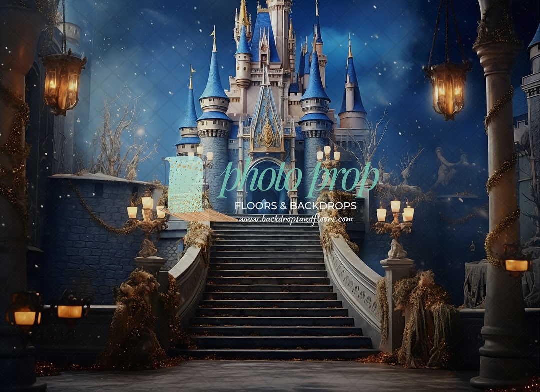 Royal Blue Castle Photography Backdrop - Prince, Princess, Fairy Tale ...