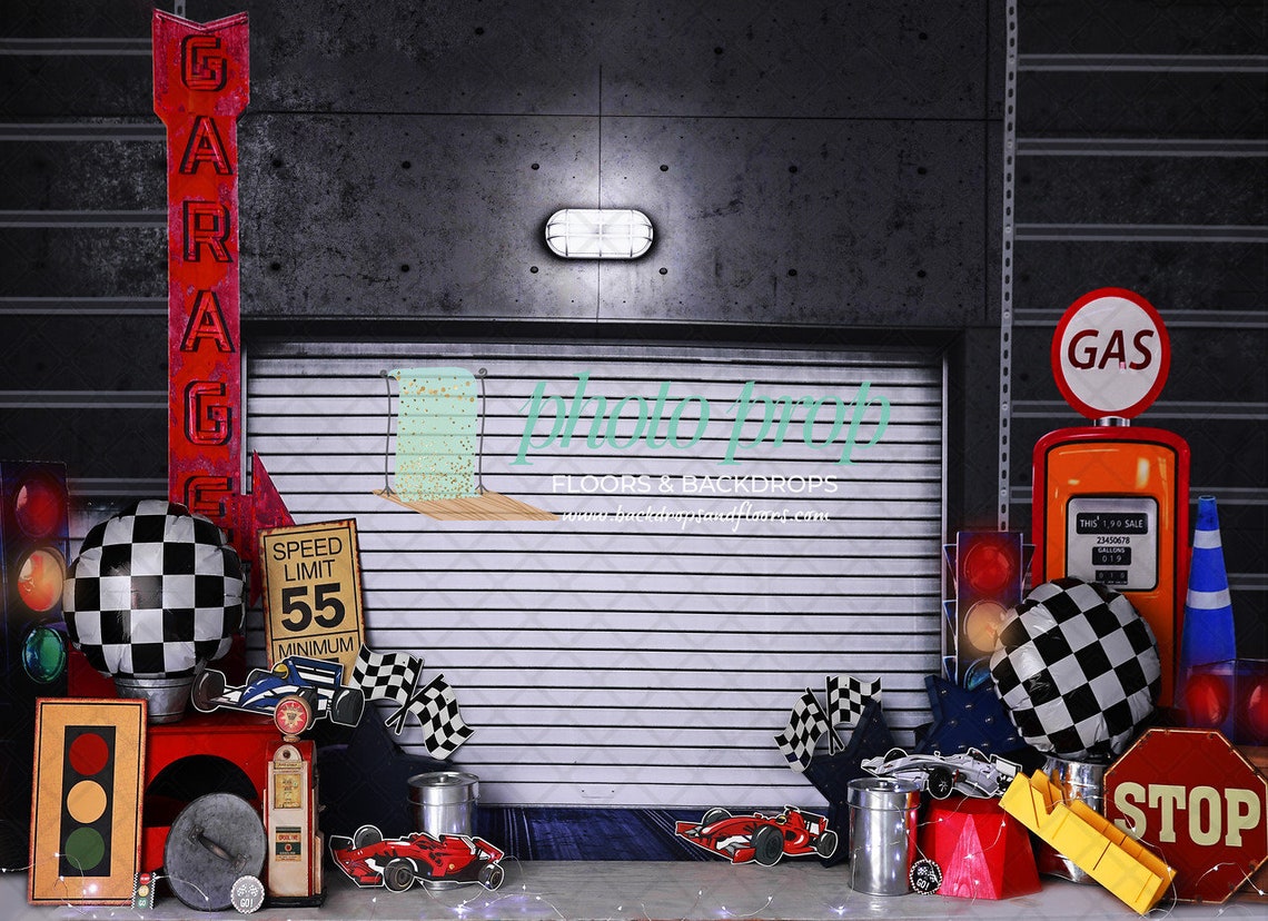 Garage Photography Backdrop - Tools, Vintage, Grease, Gas Station ...
