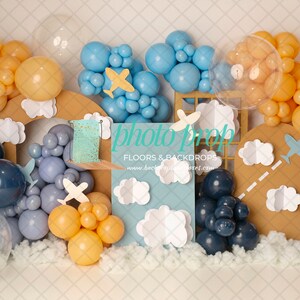 Time Flies Airplane Photography Backdrop Balloon Arch - Etsy