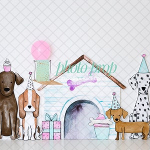 Puppy Party Photography Backdrop, Pet Cake Smash, Dog House Pet ...