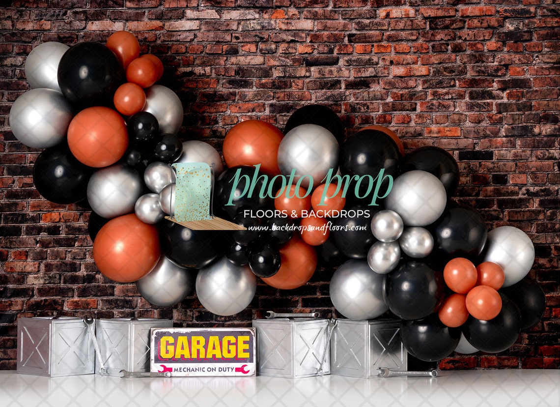 Garage Photography Backdrop - Tools, Vintage, Grease, Gas Station, Auto ...