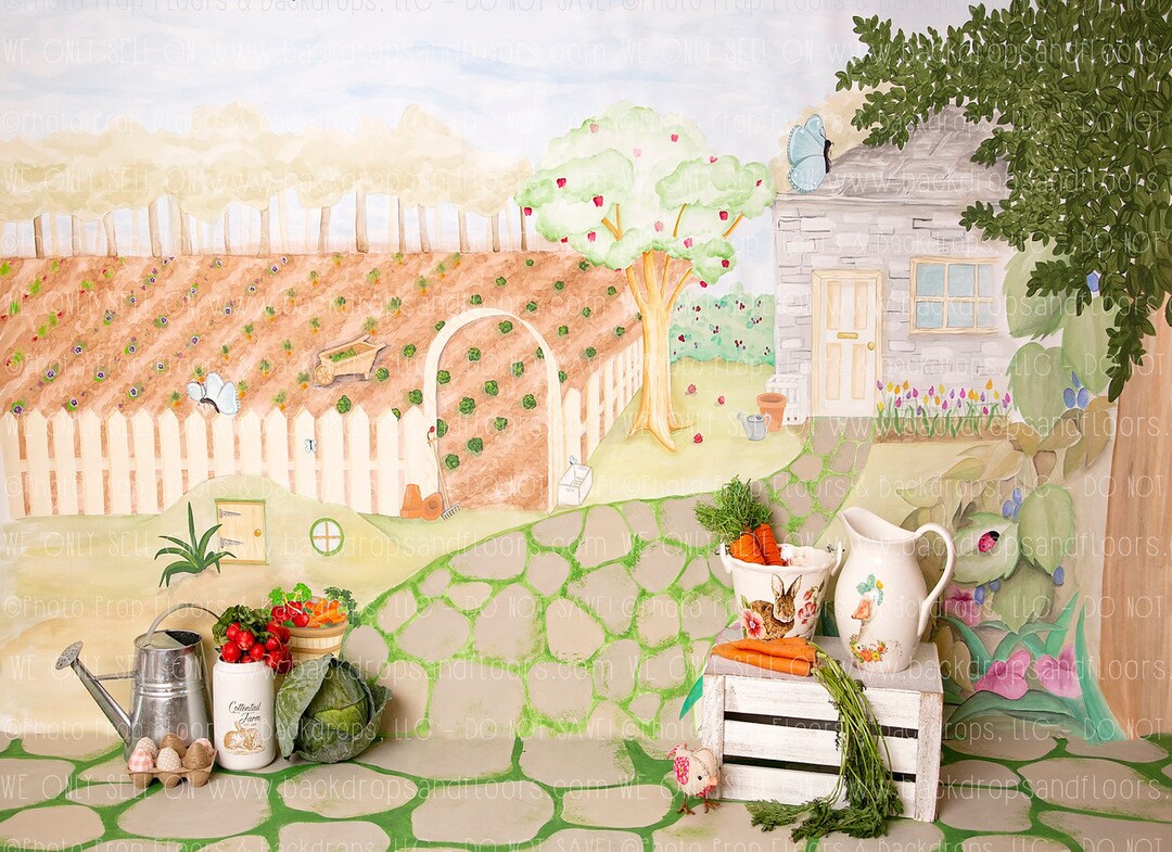 Peter Rabbit Photography Backdrop Vegetable Farm Carrots - Etsy