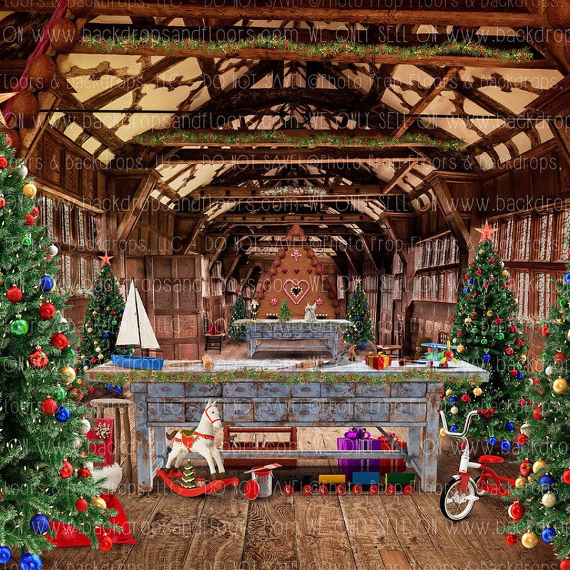 Santa Backdrop - Etsy