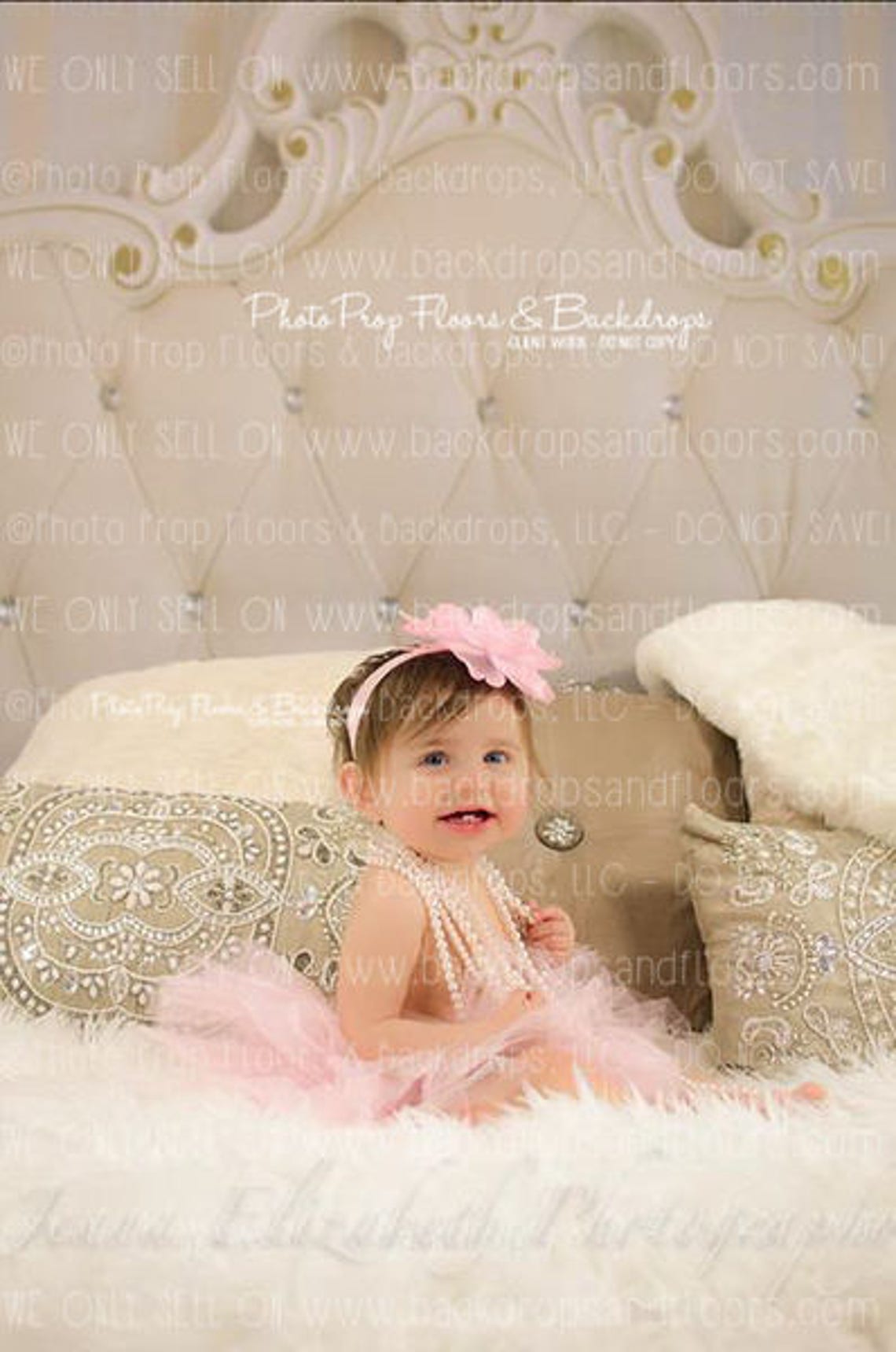 Tufted Headboard Photography Backdrop Chandelier Bed - Etsy