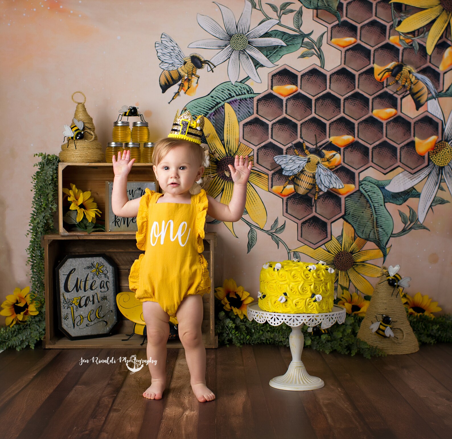 Honey Bees Honey Comb Photography Backdrop Sunflowers - Etsy