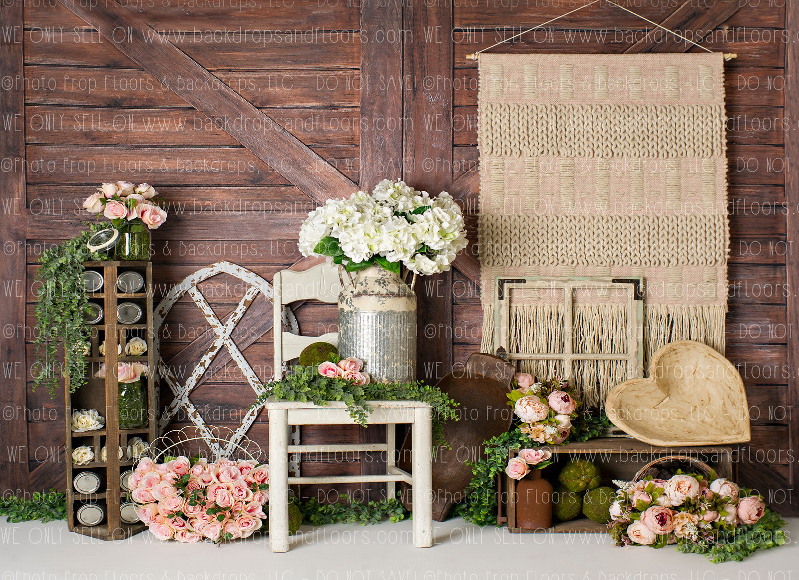 Boho Themed Spring Photography Backdrop - Bohemian, Chic, Macrame ...