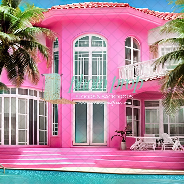 Barbie Pool House Backdrop - Etsy