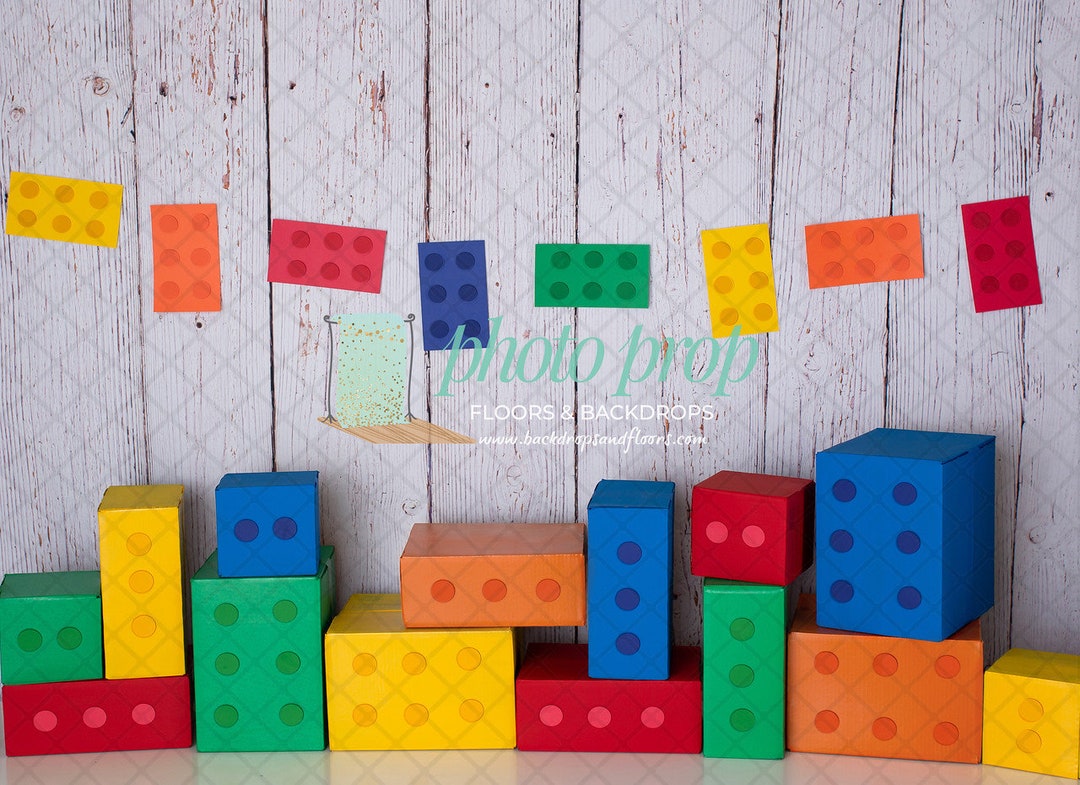 Building Blocks Photography Backdrop - Colorful, Children, Toys, Build ...