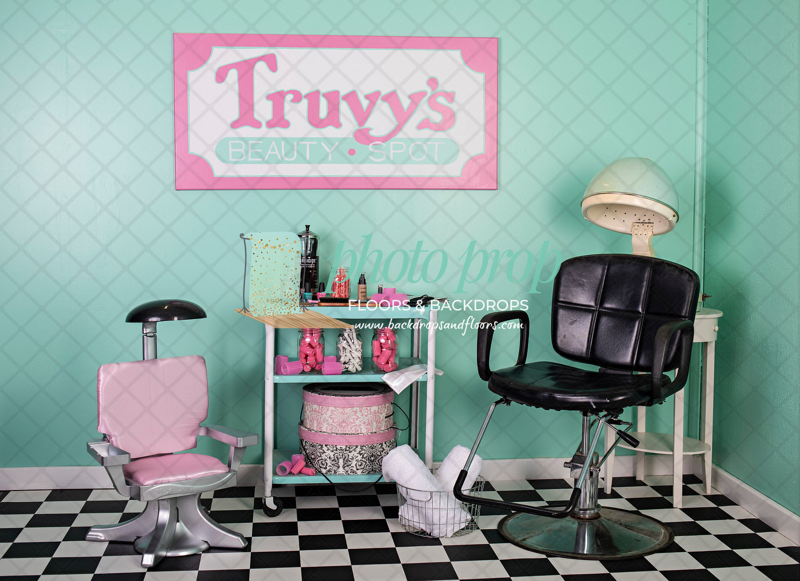 Beauty Parlor Hair Salon Photography Backdrop Stylist | Etsy