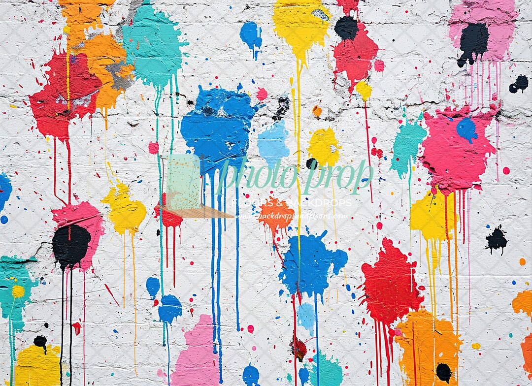 Paint Splatter Photography Backdrop - Painting, Splats, Rainbows ...