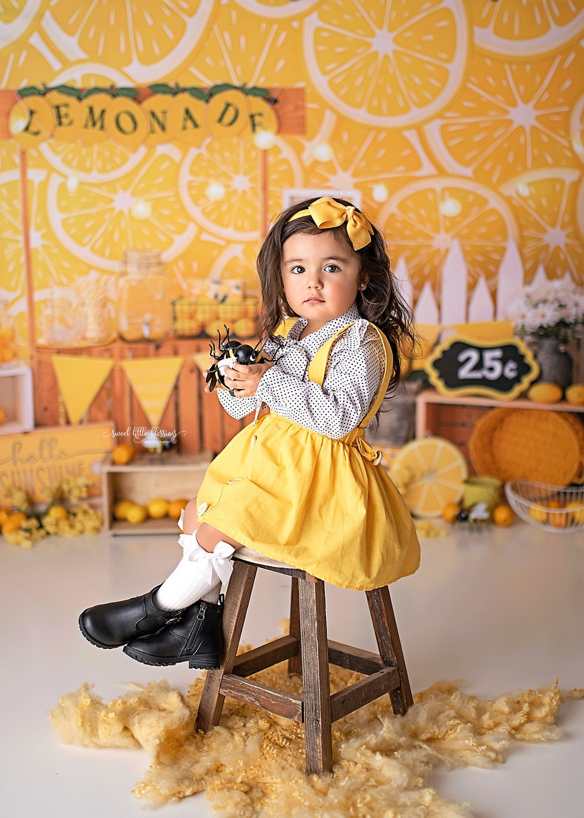 Lemonade Stand Photography Backdrop Summer Time Lemon Etsy