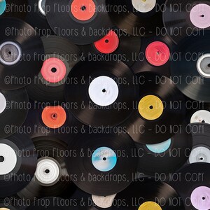 Vintage Records Backdrop - Music, Rock and Roll, Albums, LP, Musician ...