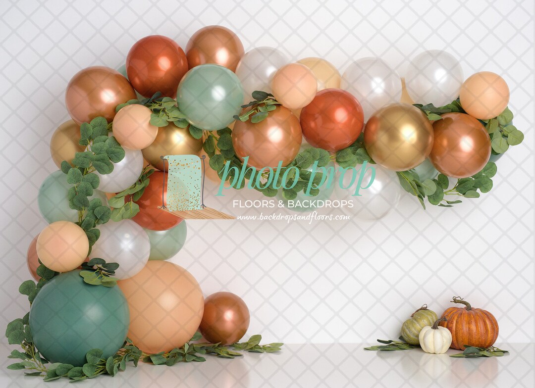 Pumpkin Balloon Garland Photography Backdrop Fall Autumn - Etsy