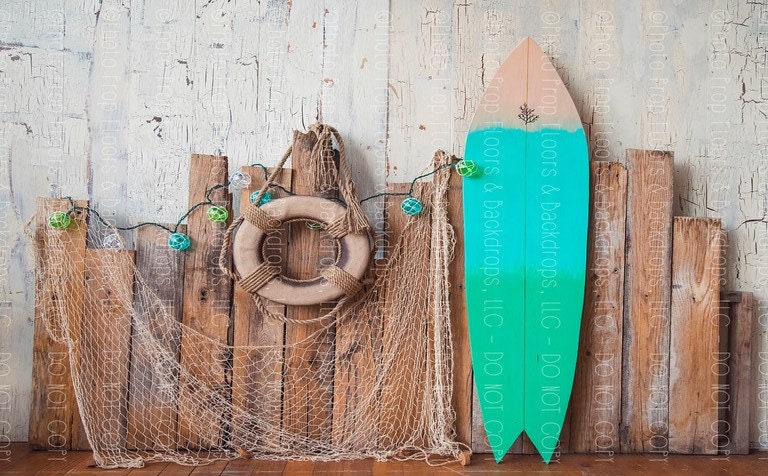 Surfing Photography Backdrop Surf Board Dock Beach | Etsy