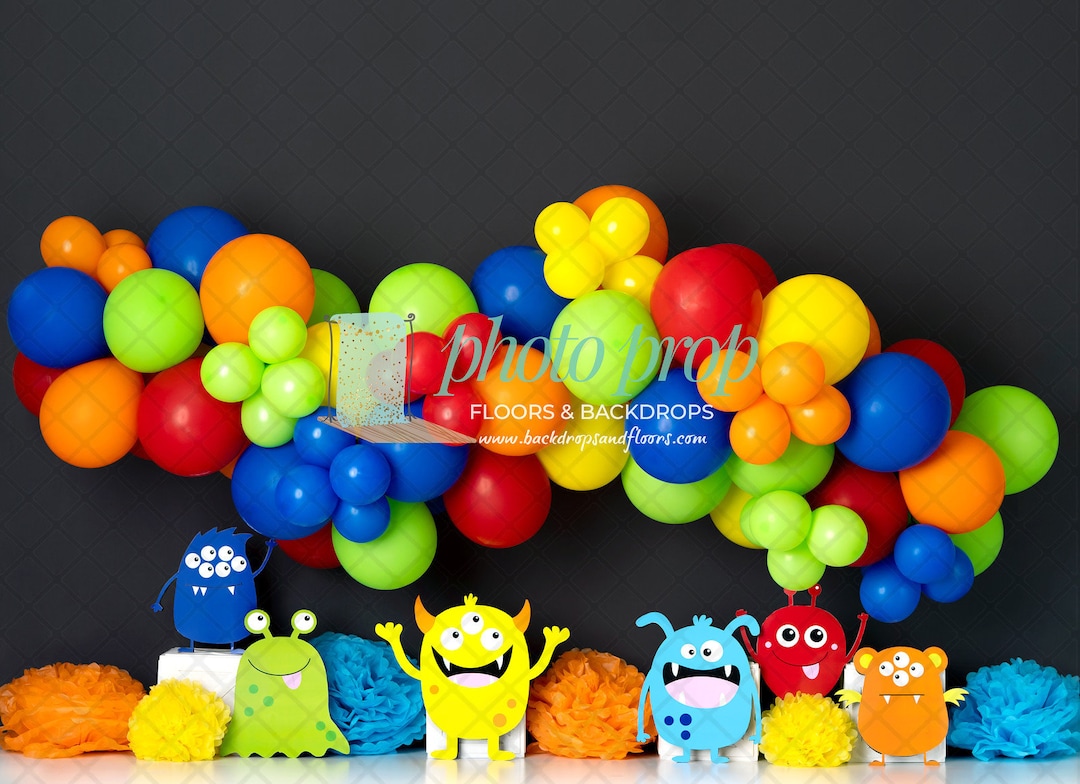 Colorful Monster Photography Backdrop - Eye Balls, Googly Eyes, Fun ...