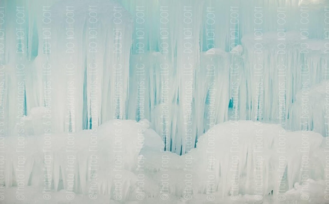 Ice Palace Digital Backdrop Photography Backdrop Icicles Snowy Winter ...