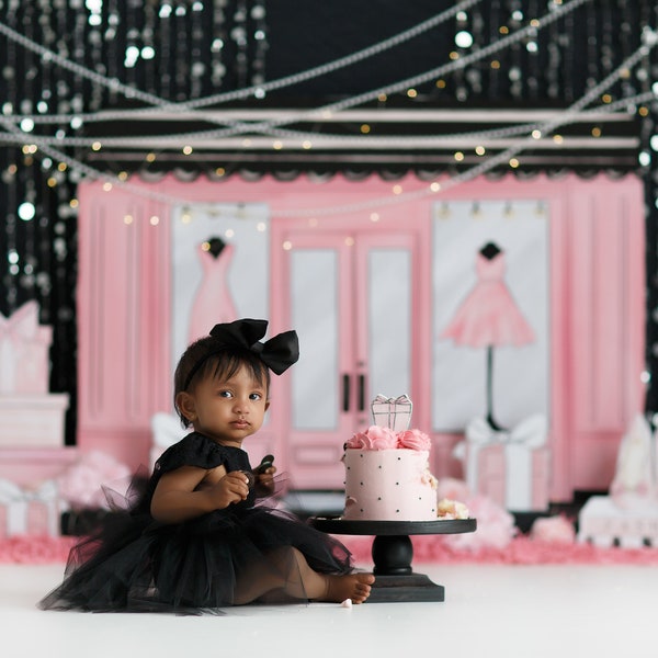 Pink Clothing Store Backdrop - Etsy