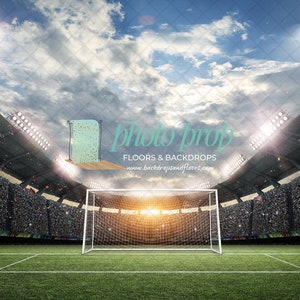 Soccer Stadium Photography Backdrop - Goal, Futbol, Stadium, Turf ...