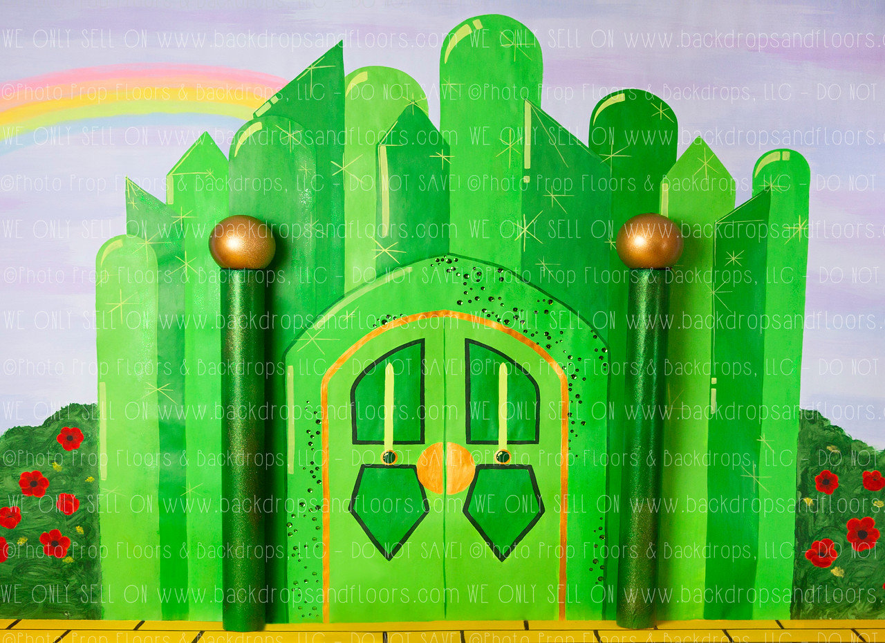 The Wonderful Wizard Oz Photography Backdrop- Floordrop, Yellow Brick ...