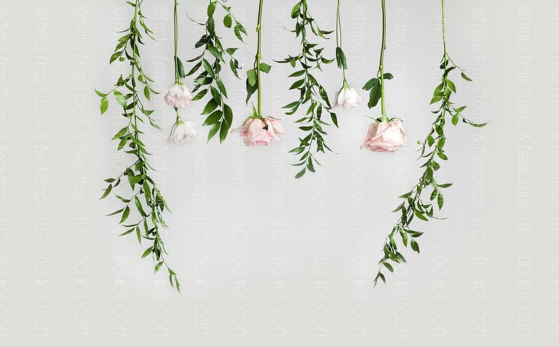 DIGITAL DOWNLOAD: Backdrop, Background Hanging Roses & Vines, Flower ...