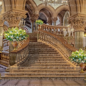 Castle Stairs Photography Backdrop - Princess, Cinderella, Staircase ...