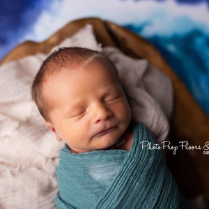Ocean Wave Newborn Photography MINI BACKDROP / FLOORDROP - Posing ...