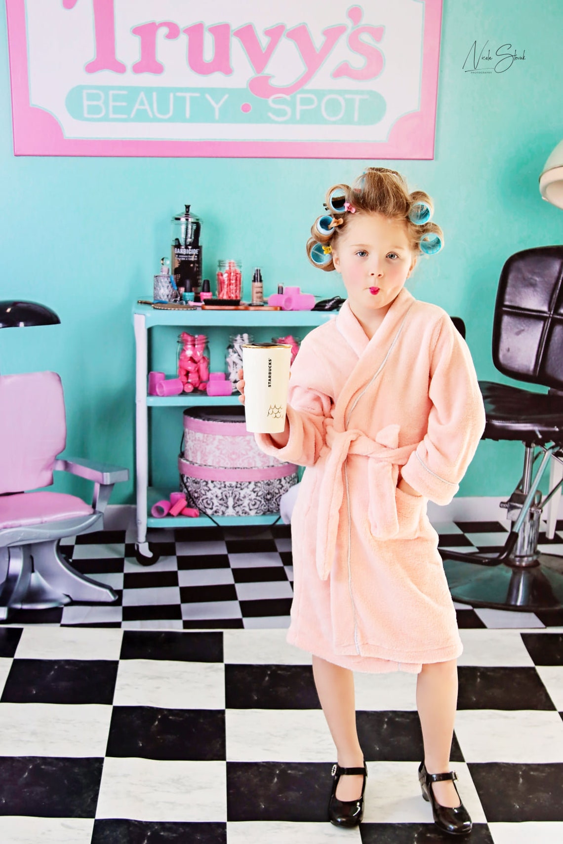 Beauty Parlor Hair Salon Photography Backdrop Stylist | Etsy