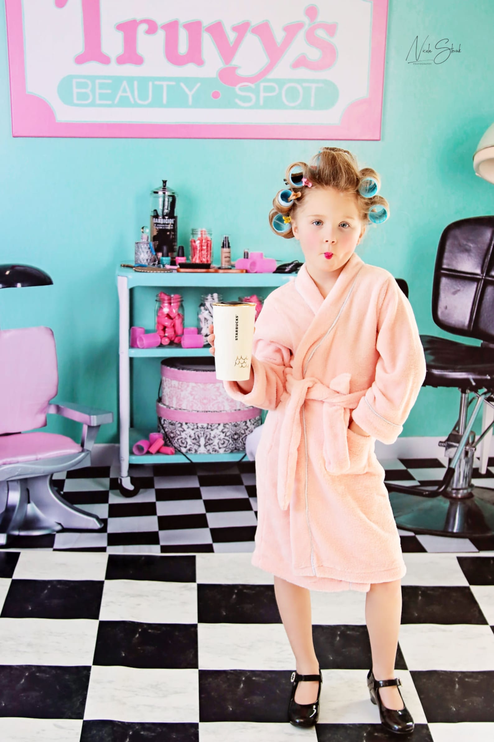 Beauty Parlor Hair Salon Photography Backdrop Stylist | Etsy