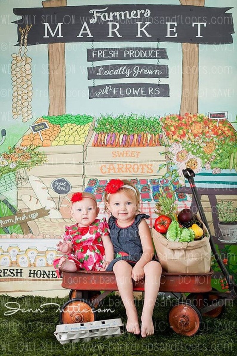 Farmers Market Photography Backdrop Fruit & Vegetable Stand - Etsy
