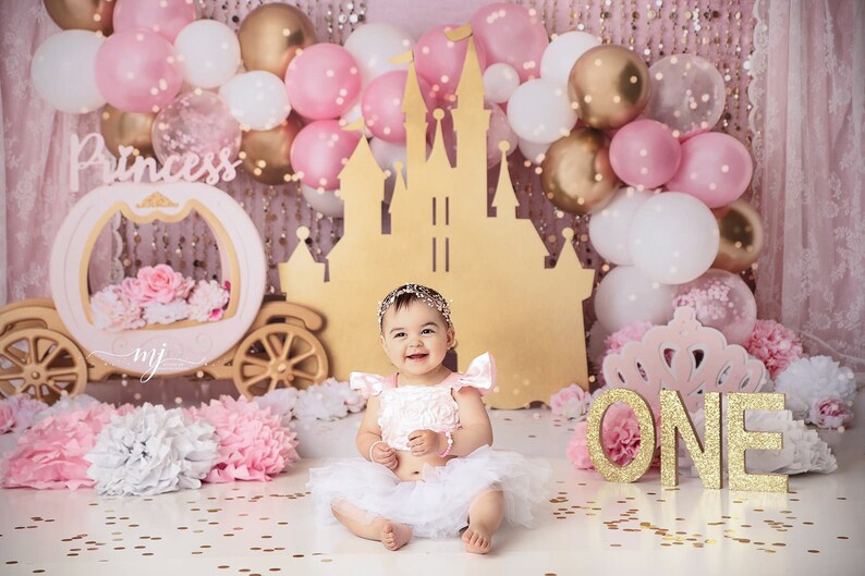 Gold Castle Photography Backdrop Princess Sparkling Pink - Etsy