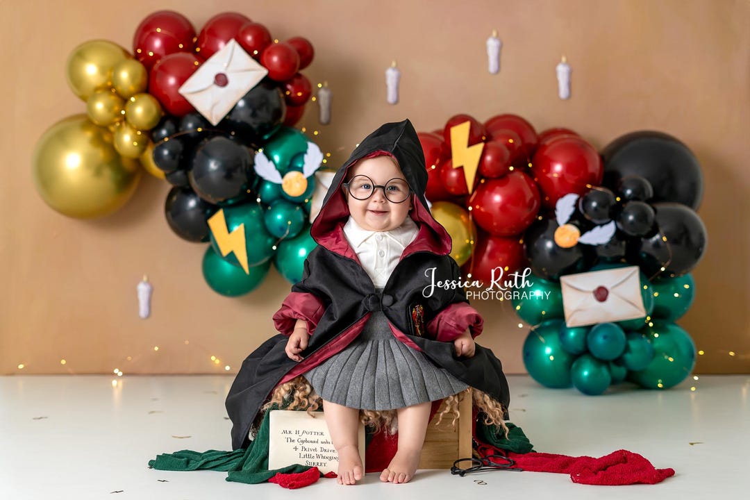 Wizard Balloon Arch DIGITAL Photography Backdrop - Spells, Floating ...