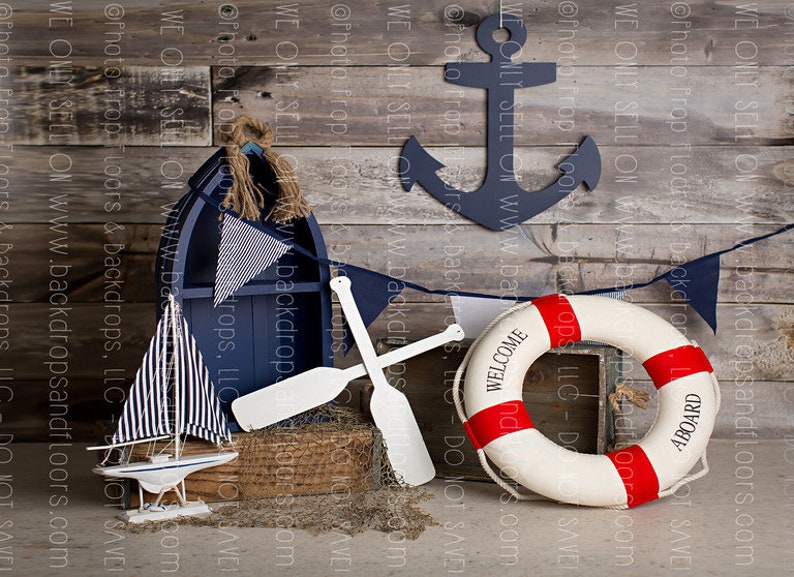 DIGITAL DOWNLOAD: Backdrop Background Nautical Beach Boat - Etsy