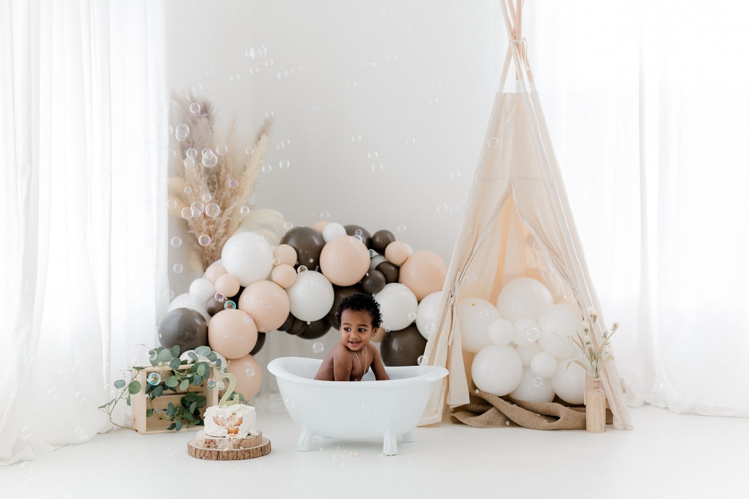 Boho Tepee Photography Backdrop - Teepee, Windows, Neutral, Natural ...