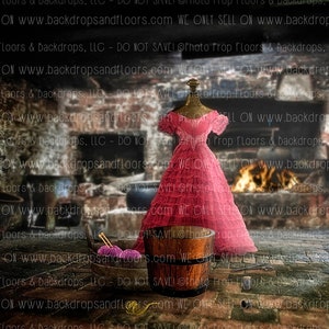 Cinderella Story Castle Kitchen Photography Backdrop Glass Slipper ...