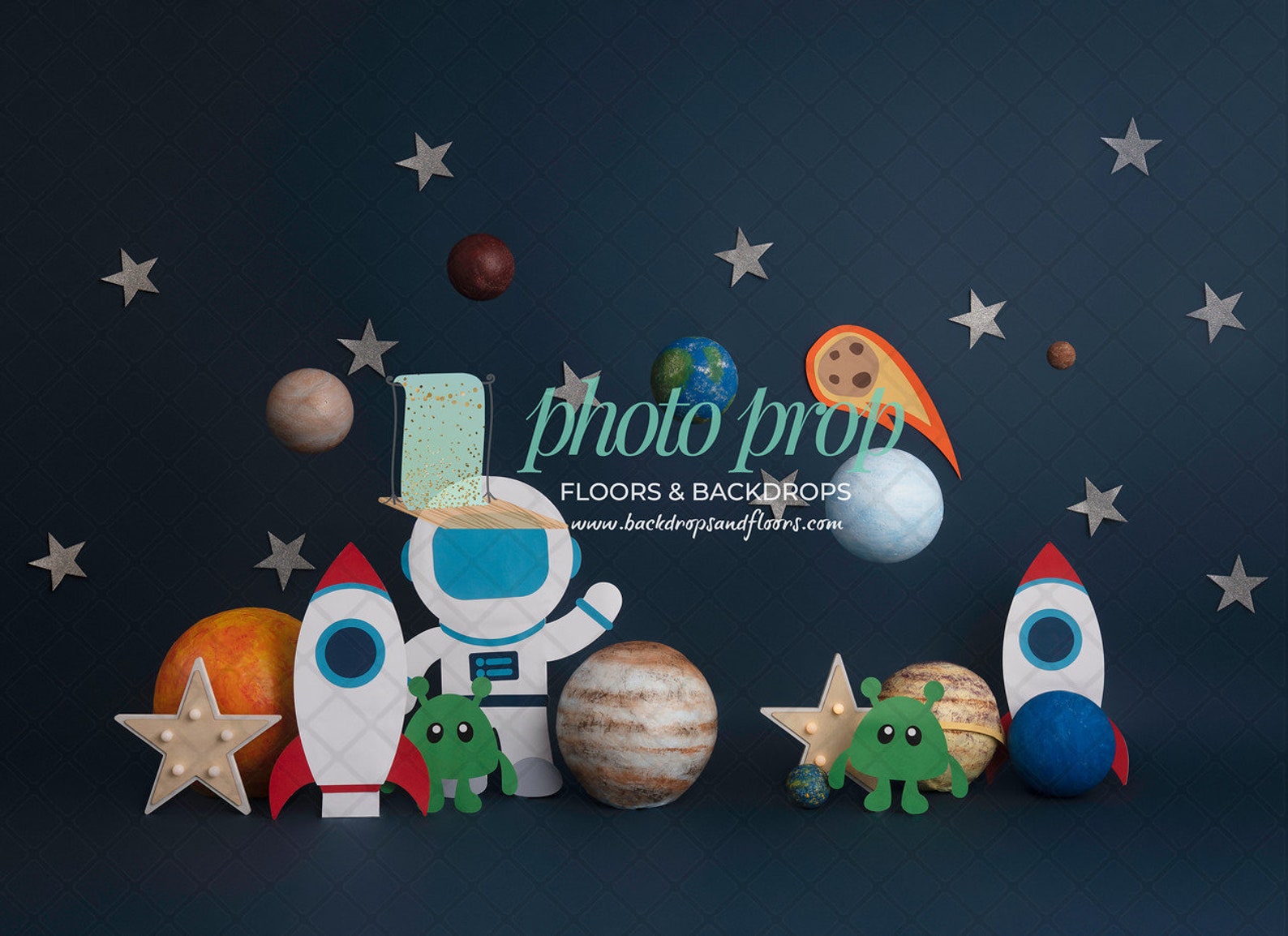 Astronaut Outer Space Photography Backdrop - Spaceship, Galaxies ...