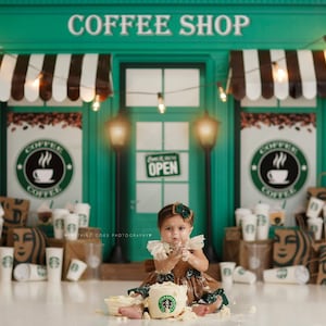Coffee Shop Photography Backdrop - Store, Barista, Beans, Java, Latte ...