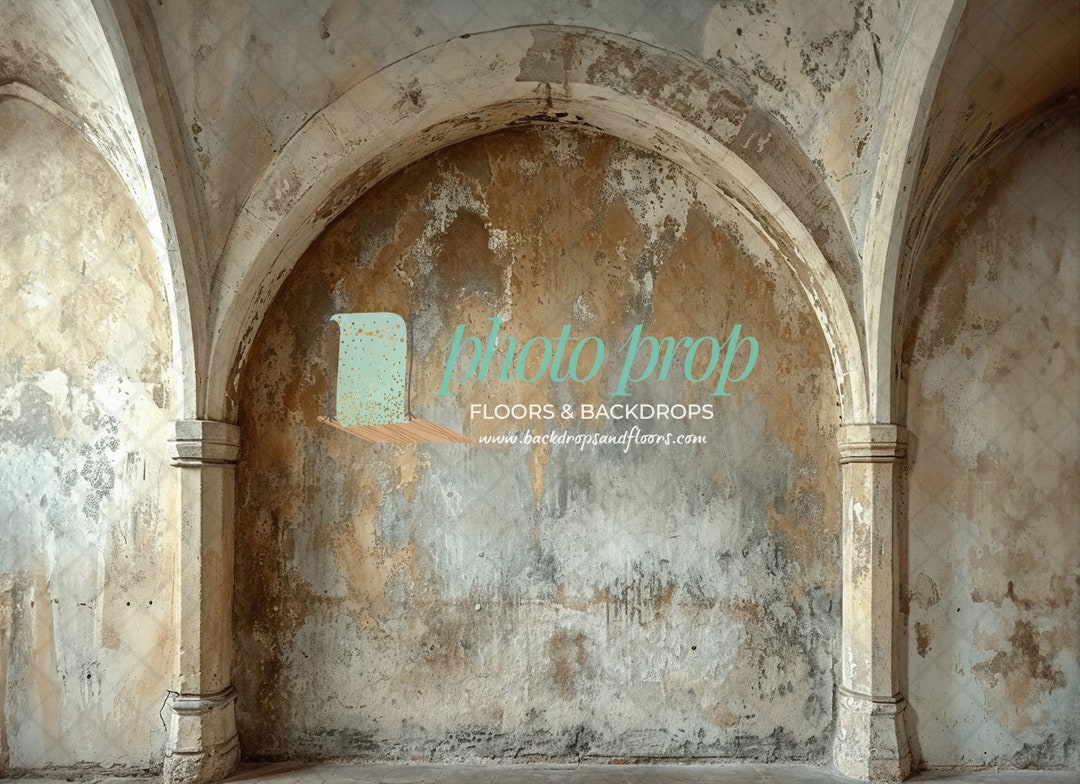 Cement Clay Arch Wall Photography Backdrop With Textured Plaster Wall ...