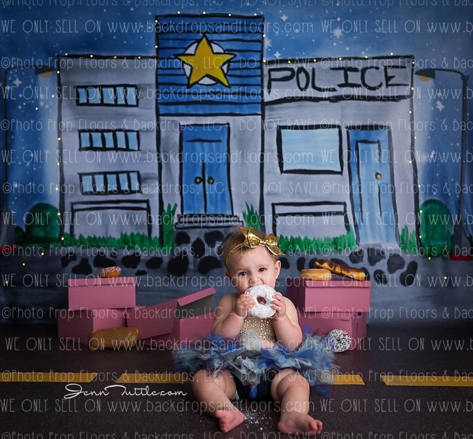 Police Station Photography Backdrop Officers LEO Support - Etsy