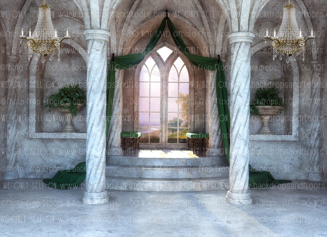 Castle Photography Backdrop Princess Columns Archway - Etsy
