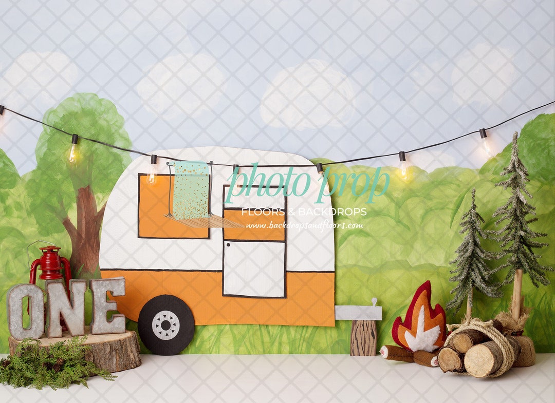 Camper Photography Backdrops - RV, Camping, Traveling, Summer, Woods ...