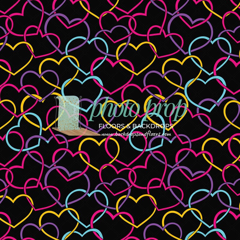 90s Heart Backdrop - Etsy