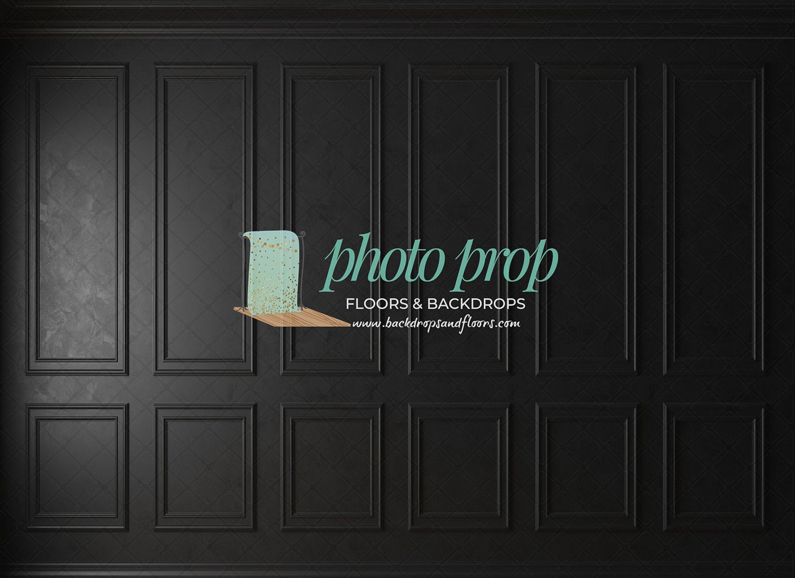 Black Wainscoting Wall Backdrop, Dramatic Classic Panel Studio ...
