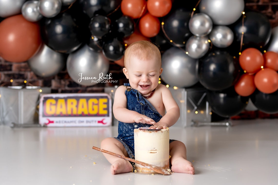 Garage Photography Backdrop - Tools, Vintage, Grease, Gas Station, Auto ...